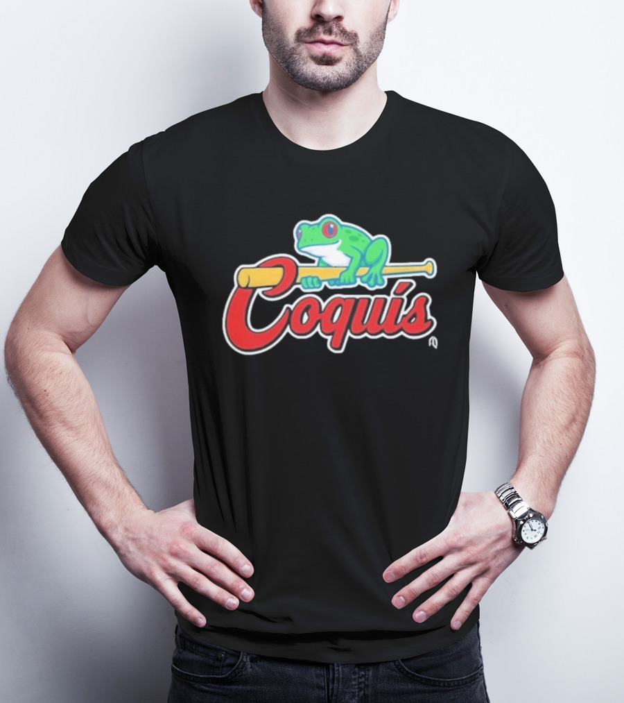 Coquís Green Tree Frog Baseball Bat T-Shirt