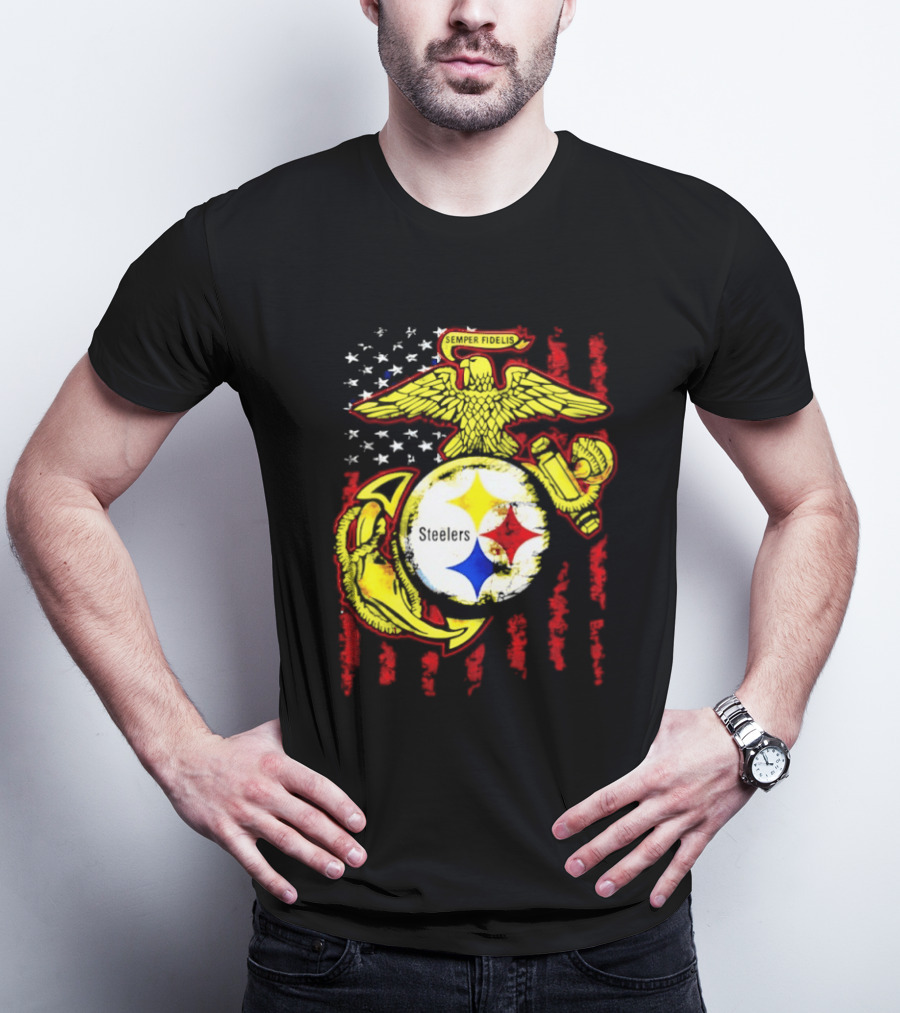 Pittsburgh Steelers United States Marine Corps Symbolic T-Shirt