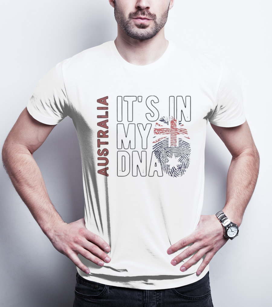 Australia It's In My DNA Fingerprint Flag T-Shirt