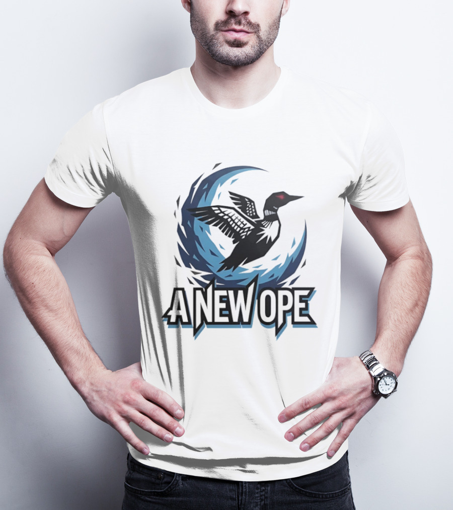 Loons Minnesota A New OPE Starbird Blue Circle Crest T-Shirt