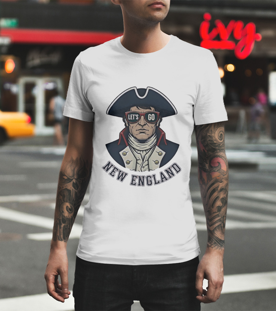 New England Patriots Let's Go American Patriot Football T-Shirt