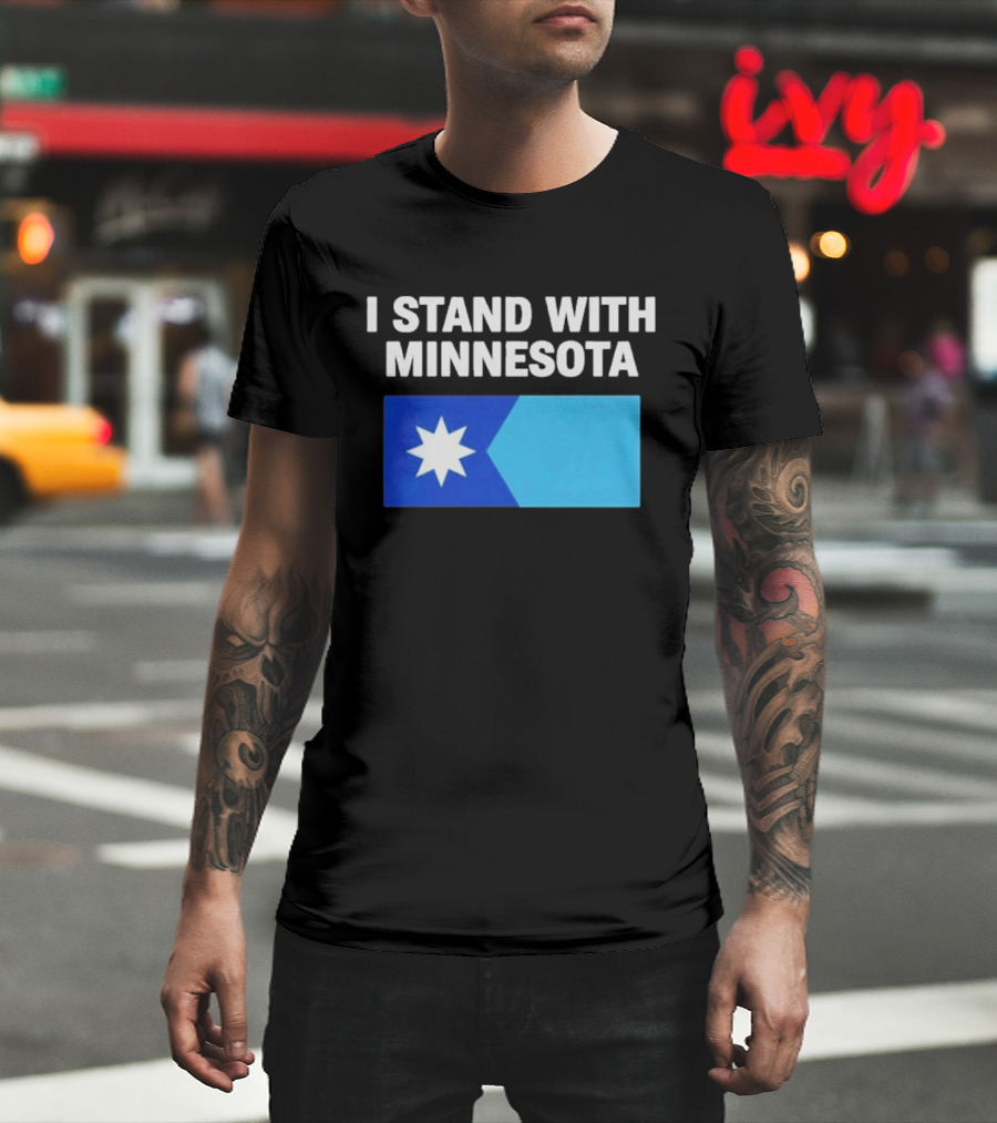 I Stand With Minnesota Flag Minnesota Strong T-Shirt
