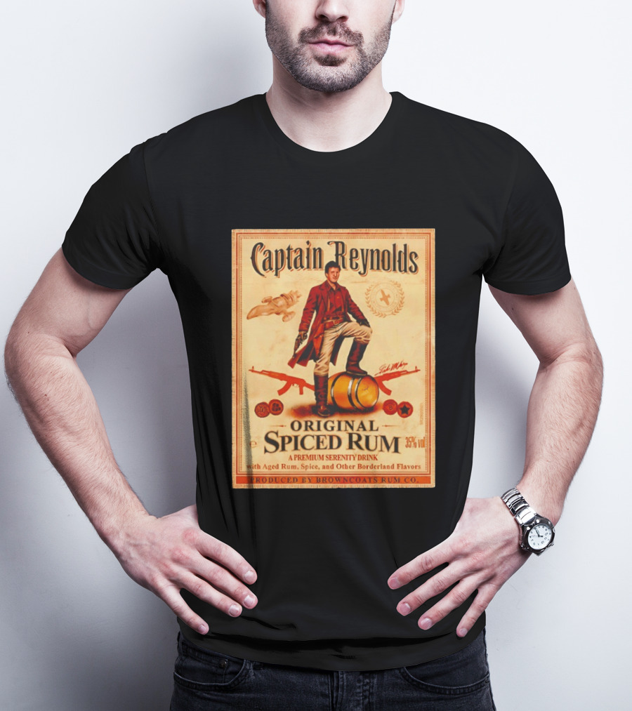 Captain Reynolds Original Spiced Rum Serenity Drink With Aged Rum Spice And Borderland Flavors T-Shirt