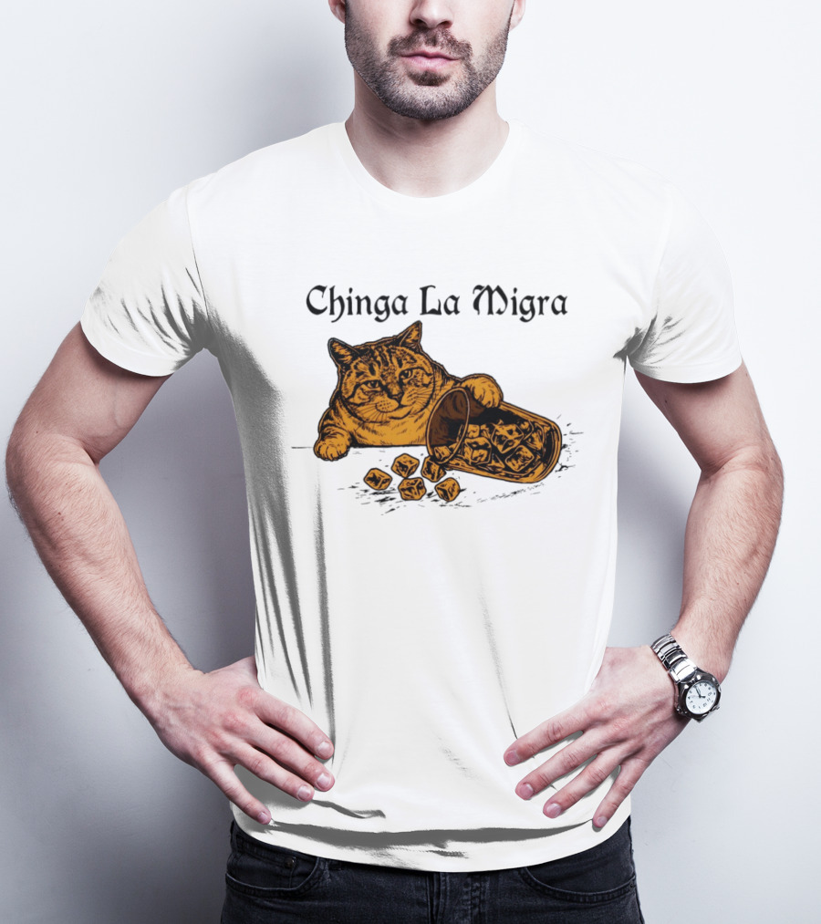 Chinga La Migra Cat Anti ICE Protest Political T-Shirt