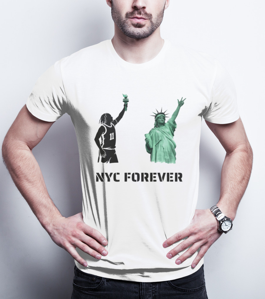 Jalen Brunson 11 Statue Of Liberty NYC Forever New York Knicks 2026 NBA T-Shirt