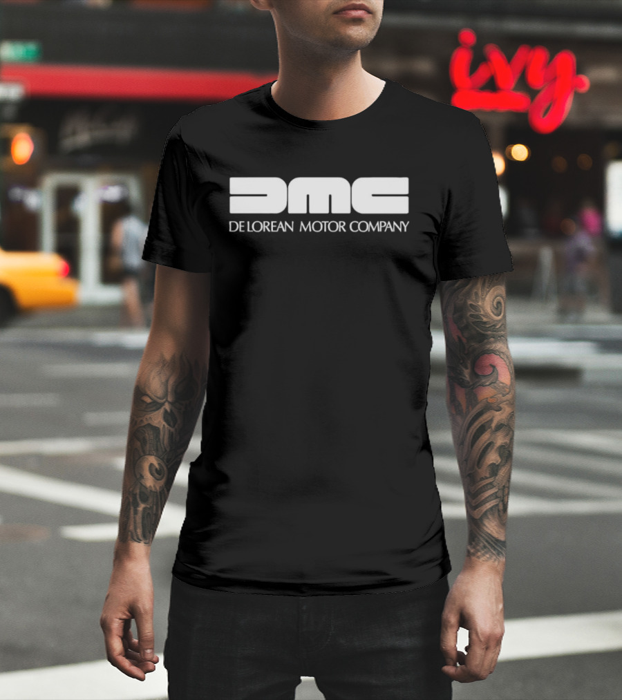 Delorean Motor Company DMC Retro Style Automotive Branding T-Shirt