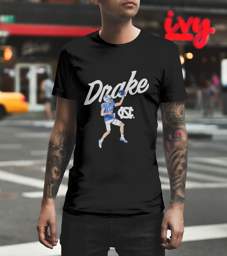 Drake Maye Finger Roll North Carolina Tar Heels Football UNC T-Shirt