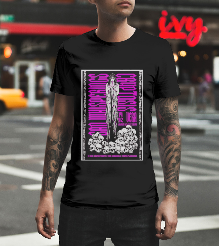 Sad Whisperings Cryptosis Album Release Show 14 02 Groningen Vera Skulls T-Shirt