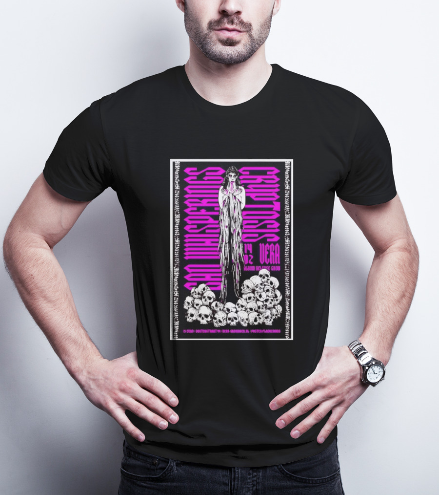 Sad Whisperings Cryptosis Album Release Show 14 02 Groningen Vera Skulls T-Shirt