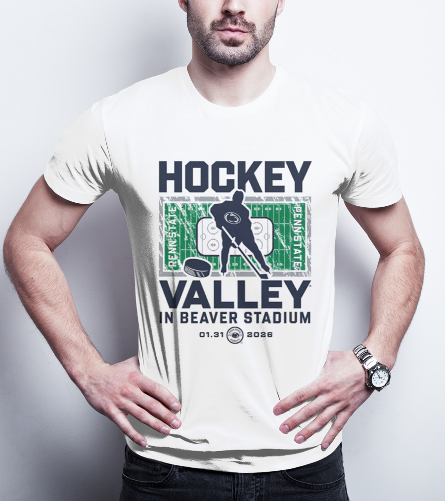 Penn State Nittany Lions Hockey Valley Beaver Stadium 2026 T-Shirt