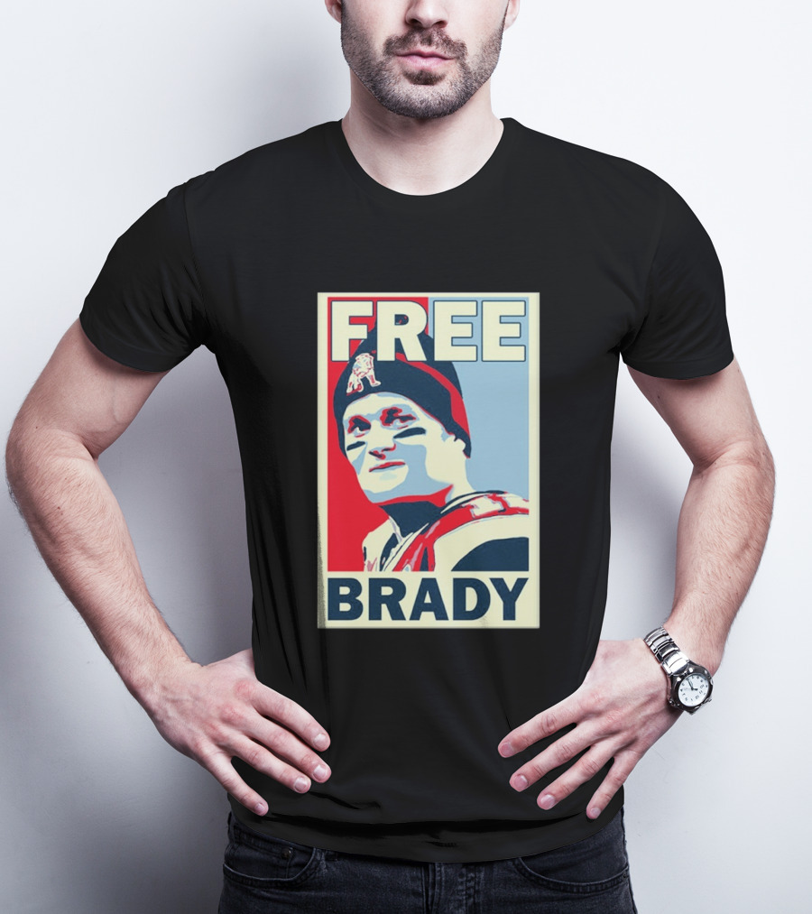 New England Patriots Free Brady Style Sports T-Shirt
