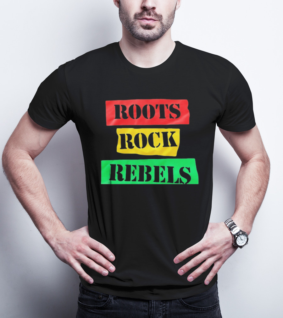 Roots Rock Rebels Reggae Rasta Vibes T-Shirt