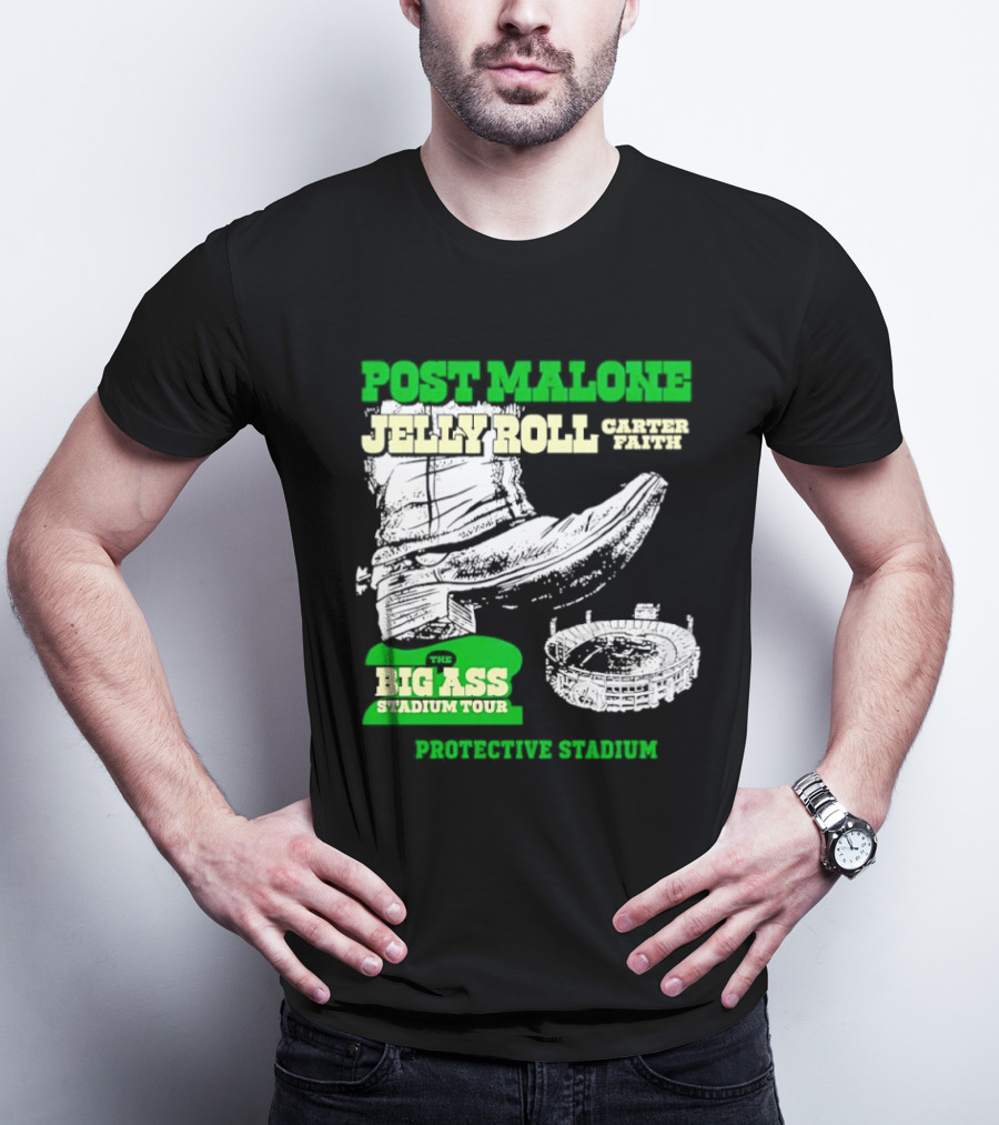 Post Malone Jelly Roll Limp Bizkit Big Ass Stadium Tour 2026 Jones AT&T Stadium T-Shirt