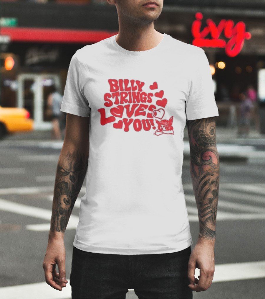 Billy Strings Loves You Valentine's Day Hearts 2026 T-Shirt