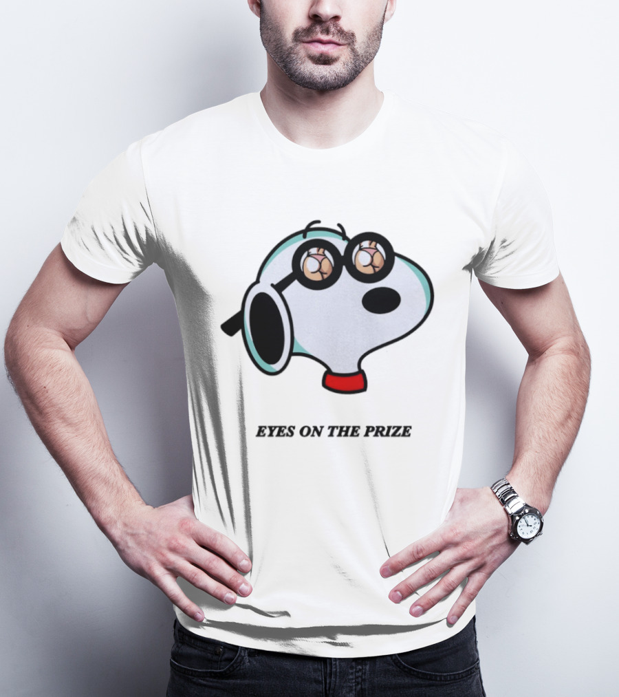 Snoopy Eyes On The Prize Vintage Peanuts Comic T-Shirt