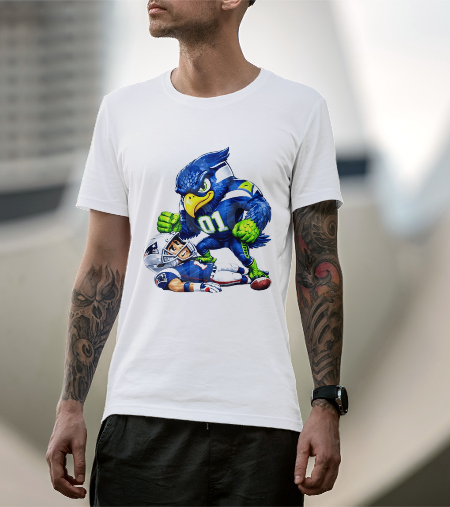 Seattle Seahawks Crush New England Patriots 2026 Football Rivalry Showdown T-Shirt