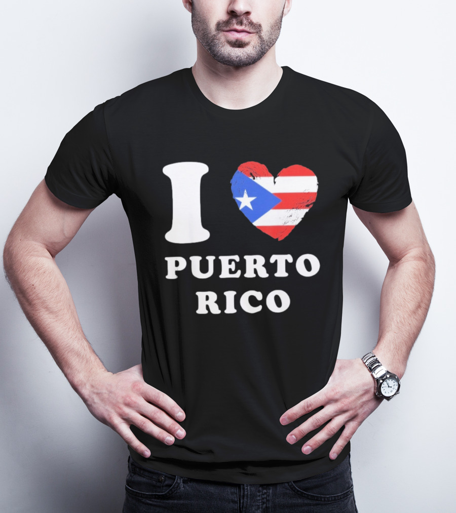I Heart Puerto Rico Flag T-Shirt