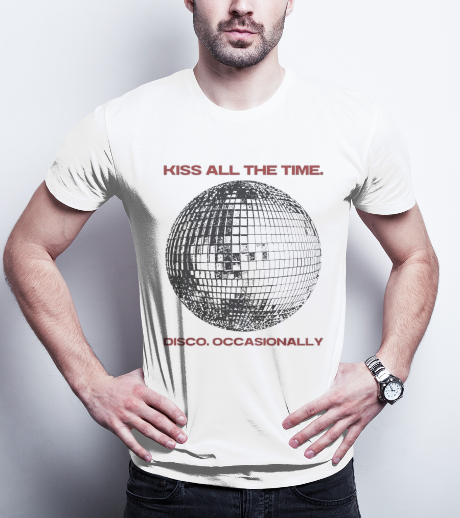 Kiss All The Time Disco Occasionally Disco Ball T-Shirt
