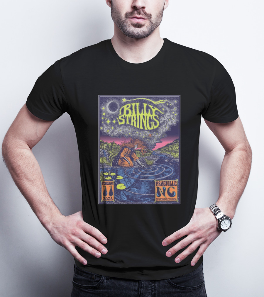 Billy Strings February 2026 ExploreAsheville.com Arena Asheville NC T-Shirt
