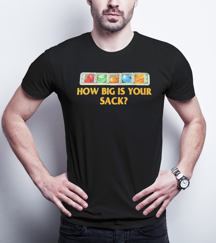 How Big Is Your Sack Colorful Cartoon Heads T-Shirt