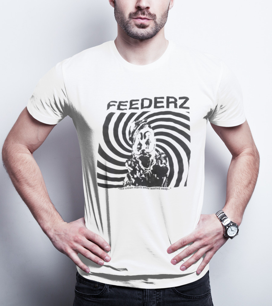 Feederz Clown Man's Smile Washed Away Spiral T-Shirt