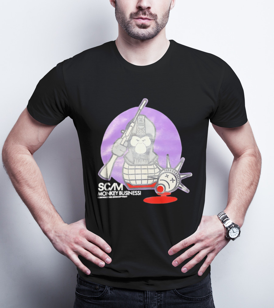 Scam Monkey Business Industries 2010 Liberty Statue T-Shirt