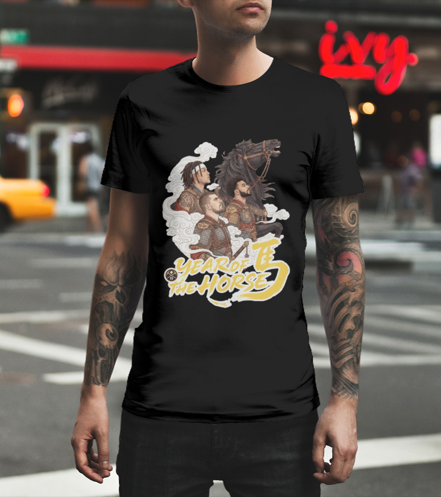 Denver Nuggets Year Of The Horse Warriors In Battle Armor T-Shirt