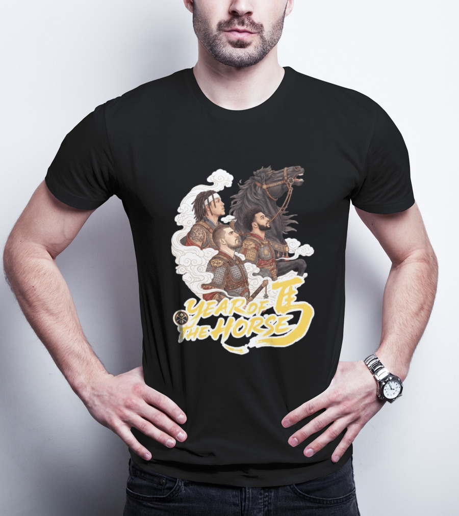 Denver Nuggets Year Of The Horse Warriors In Battle Armor T-Shirt