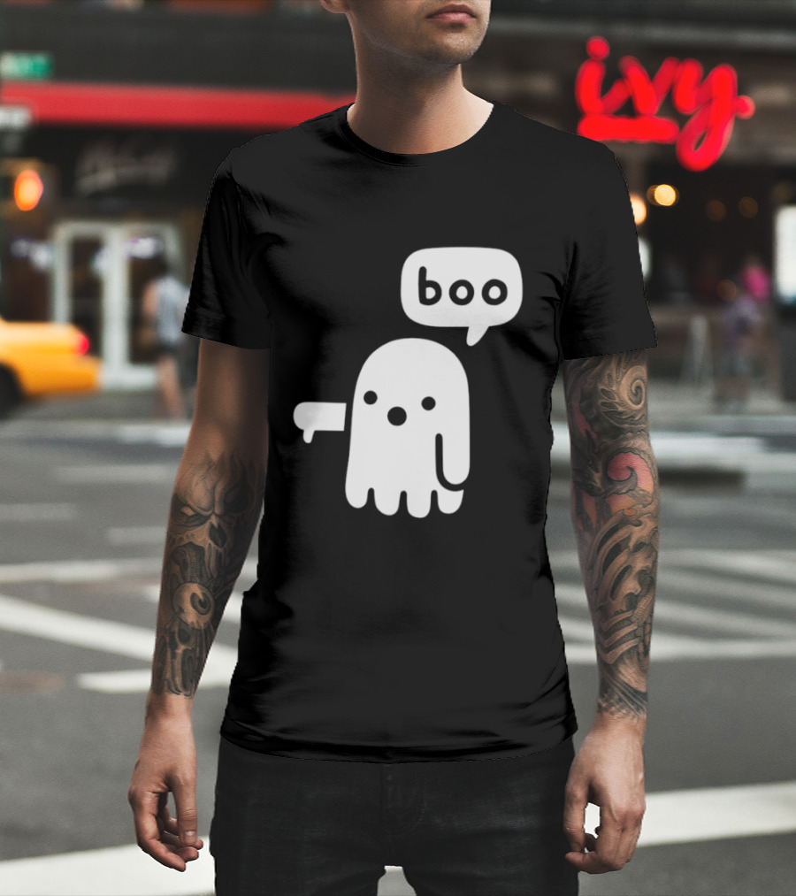 Boo Ghost Disapproval Gesture T-Shirt