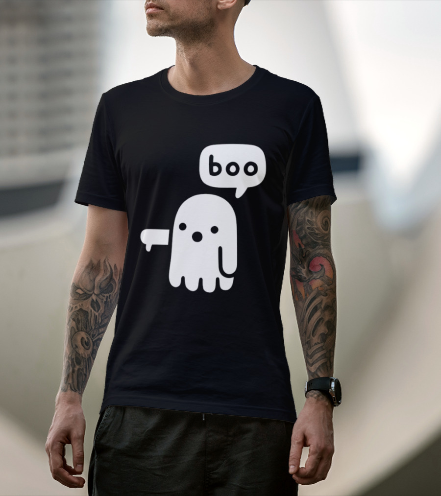 Boo Ghost Disapproval Gesture T-Shirt