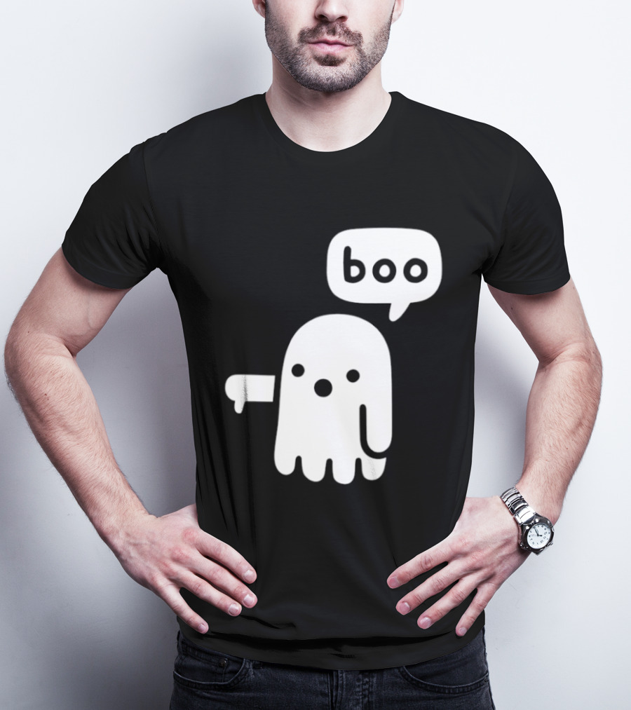 Boo Ghost Disapproval Gesture T-Shirt