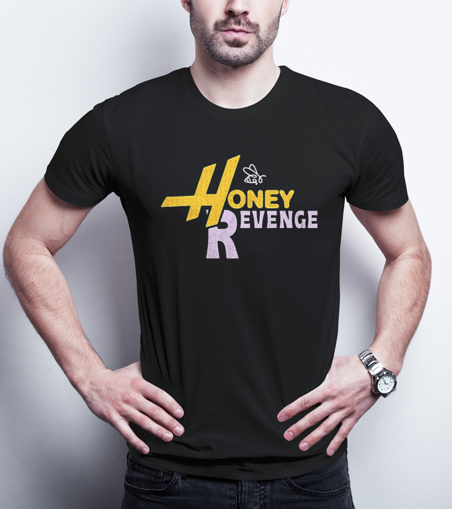 Honey Revenge Bee Icon Bold Letter R T-Shirt