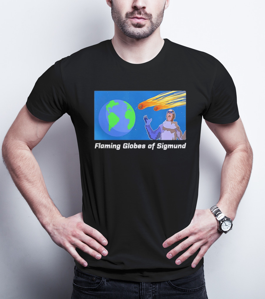ALF Show Flaming Globes Of Sigmund Meteor Earth Comic Scene T-Shirt