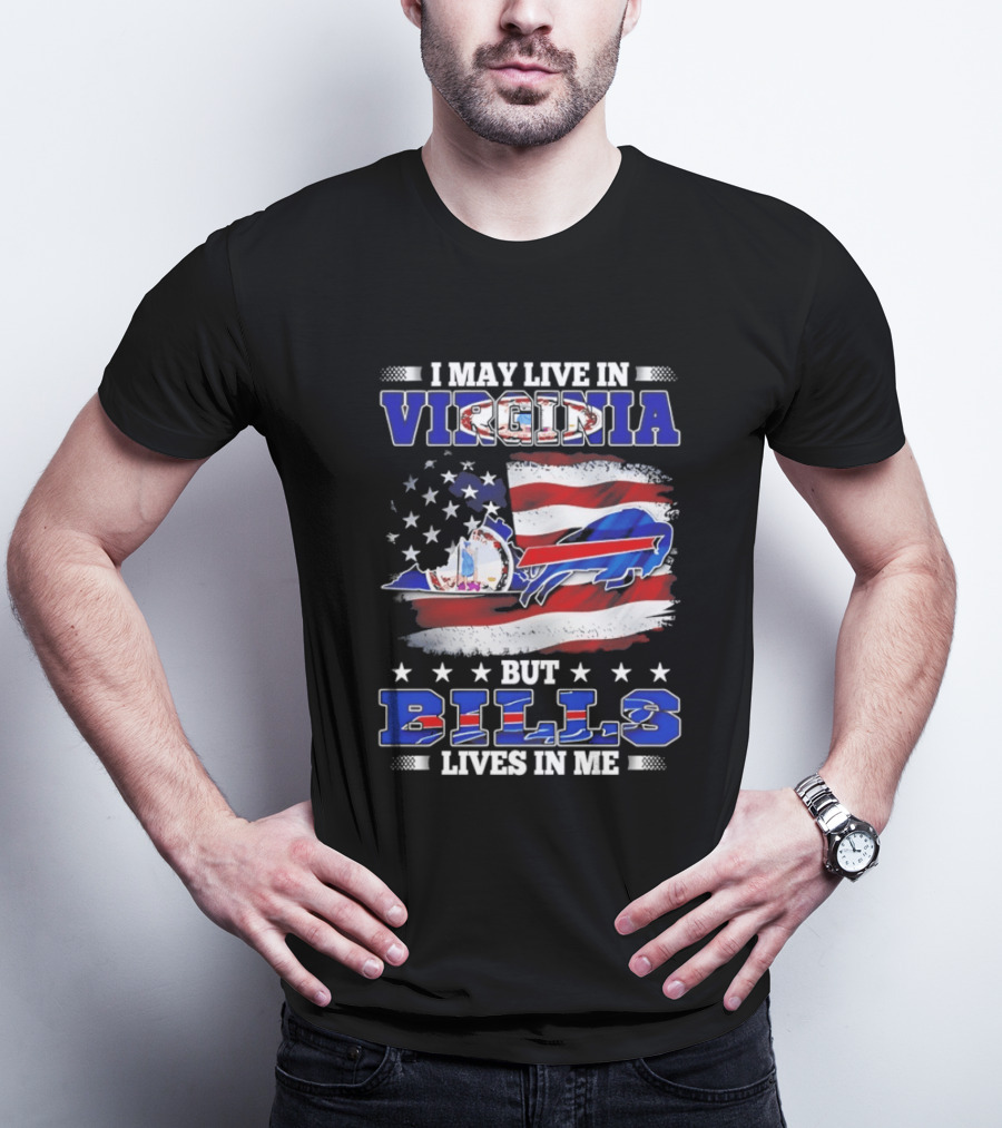 Virginia Resident Buffalo Bills Passion American Flag T-Shirt