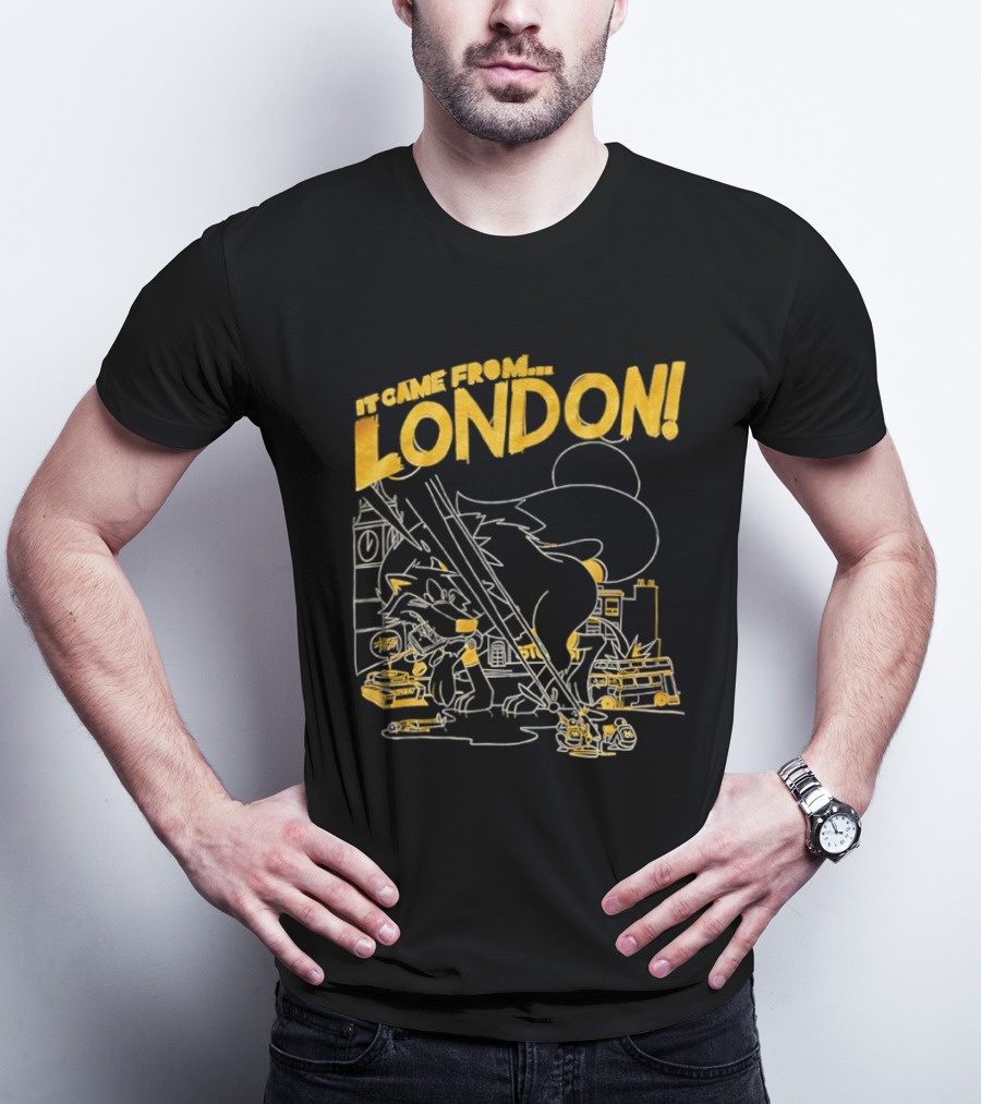 It Came From London Monster Scene With Big Ben T-Shirt