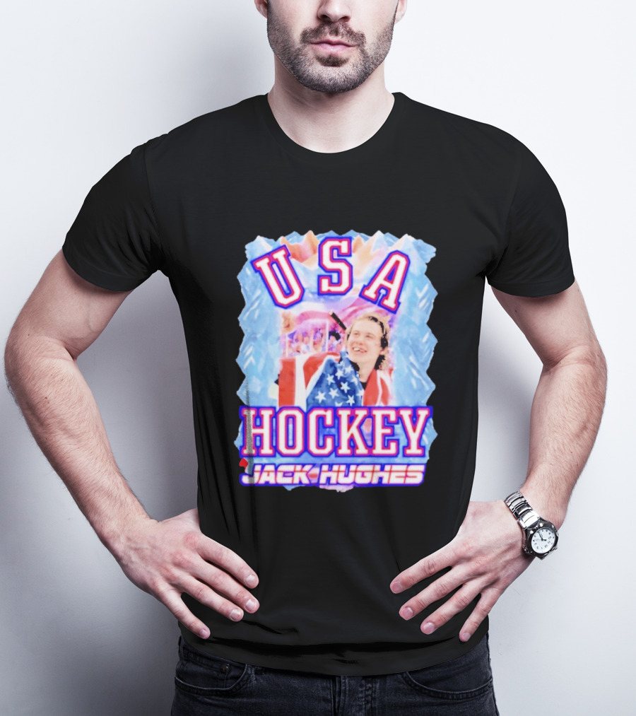 Jack Hughes USA Hockey Celebration 2026 T-Shirt