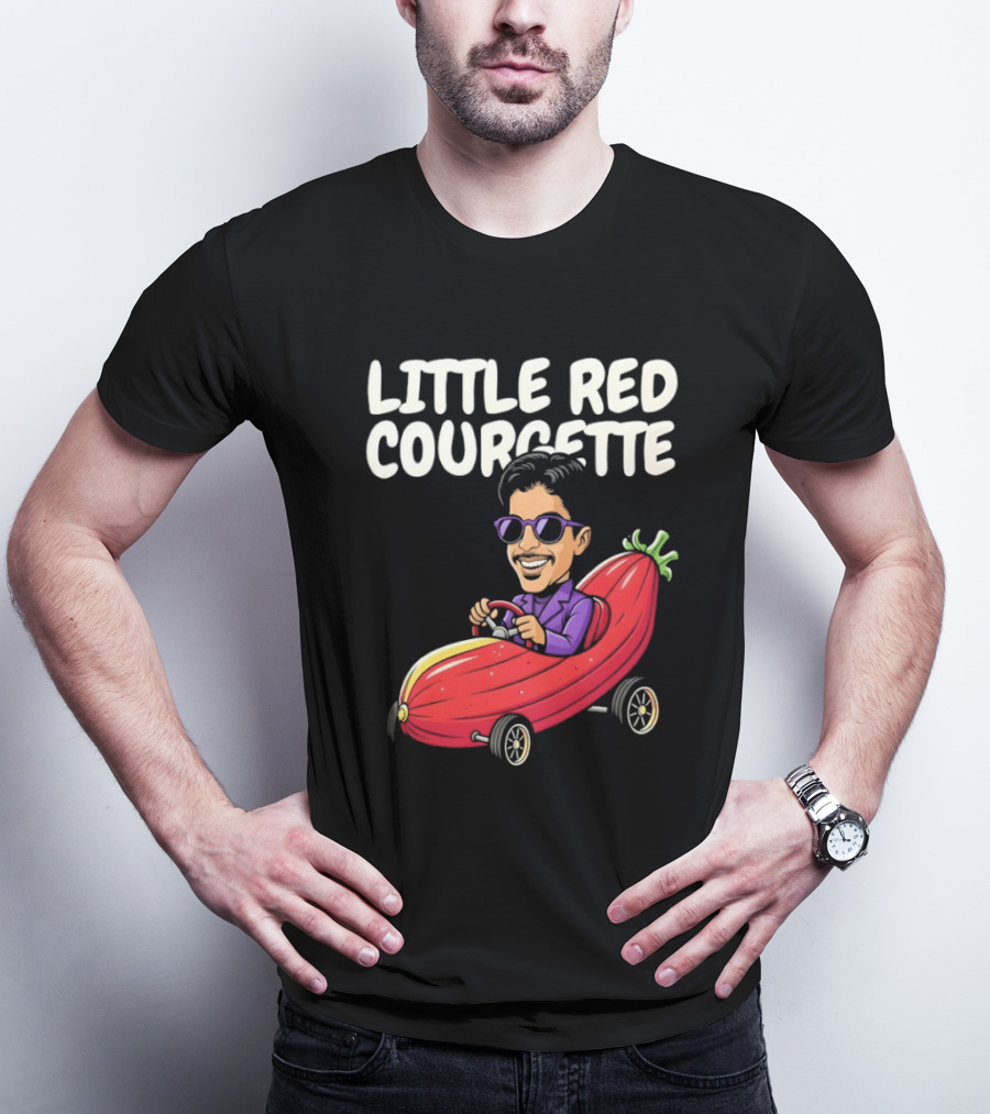 Little Red Courgette Prince Cartoon Funny Car Driving T-Shirt