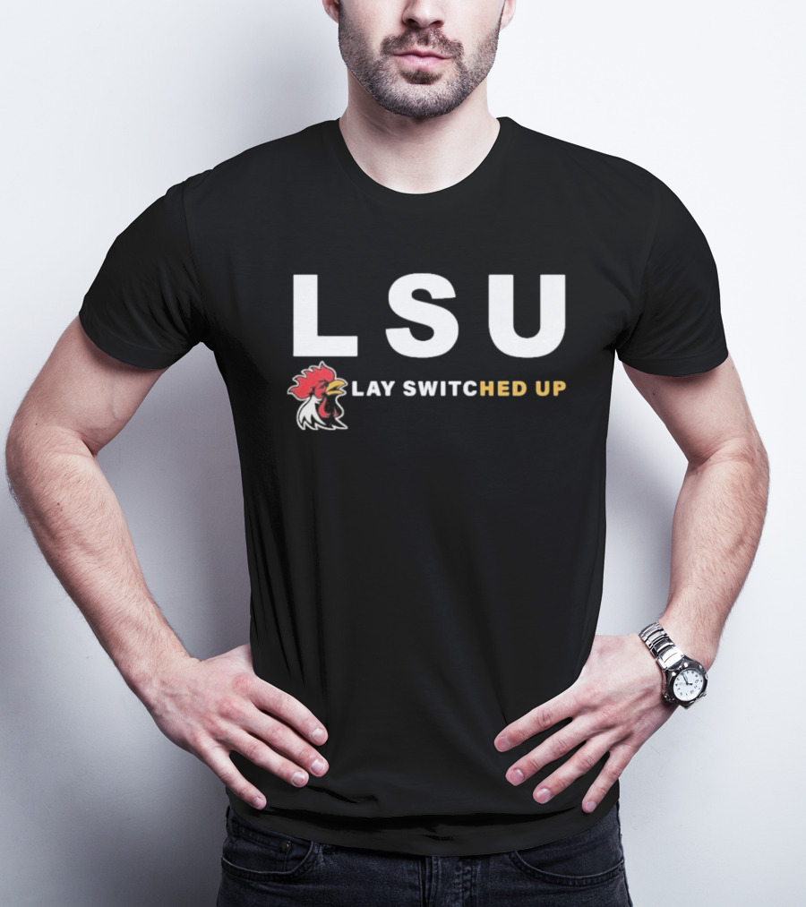 LSU Lay Switched Up Rooster Head T-Shirt