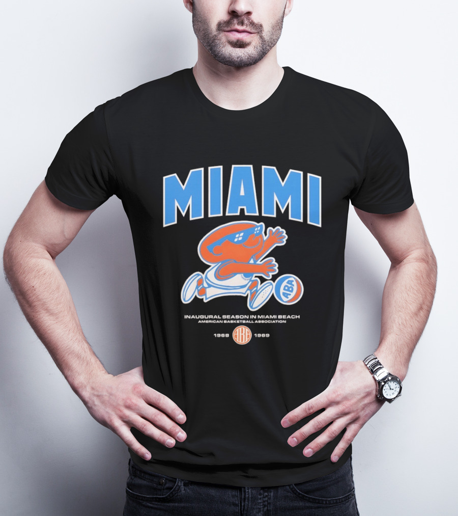 Miami Floridians Basketball ABA 1969 1970 Season Miami Beach T-Shirt