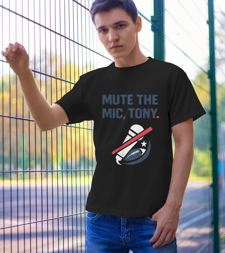 Mute The Mic Tony Microphone Football Star T-Shirt