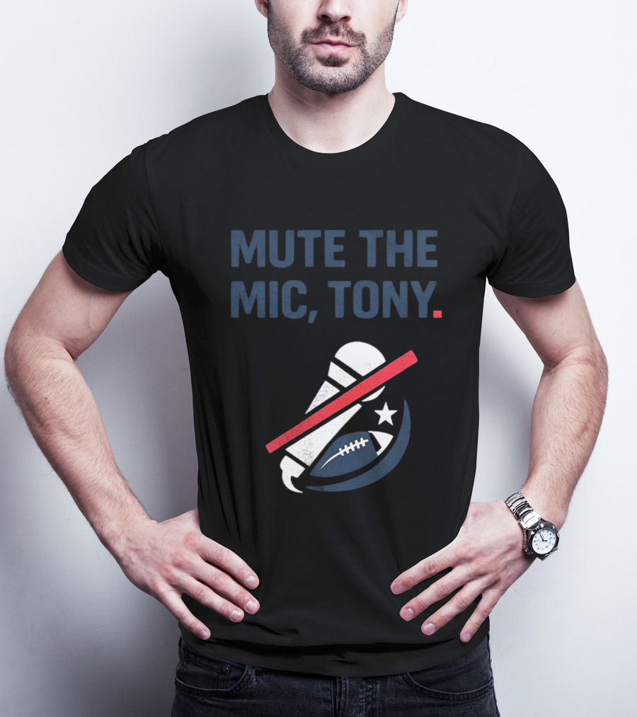 Mute The Mic Tony Microphone Football Star T-Shirt
