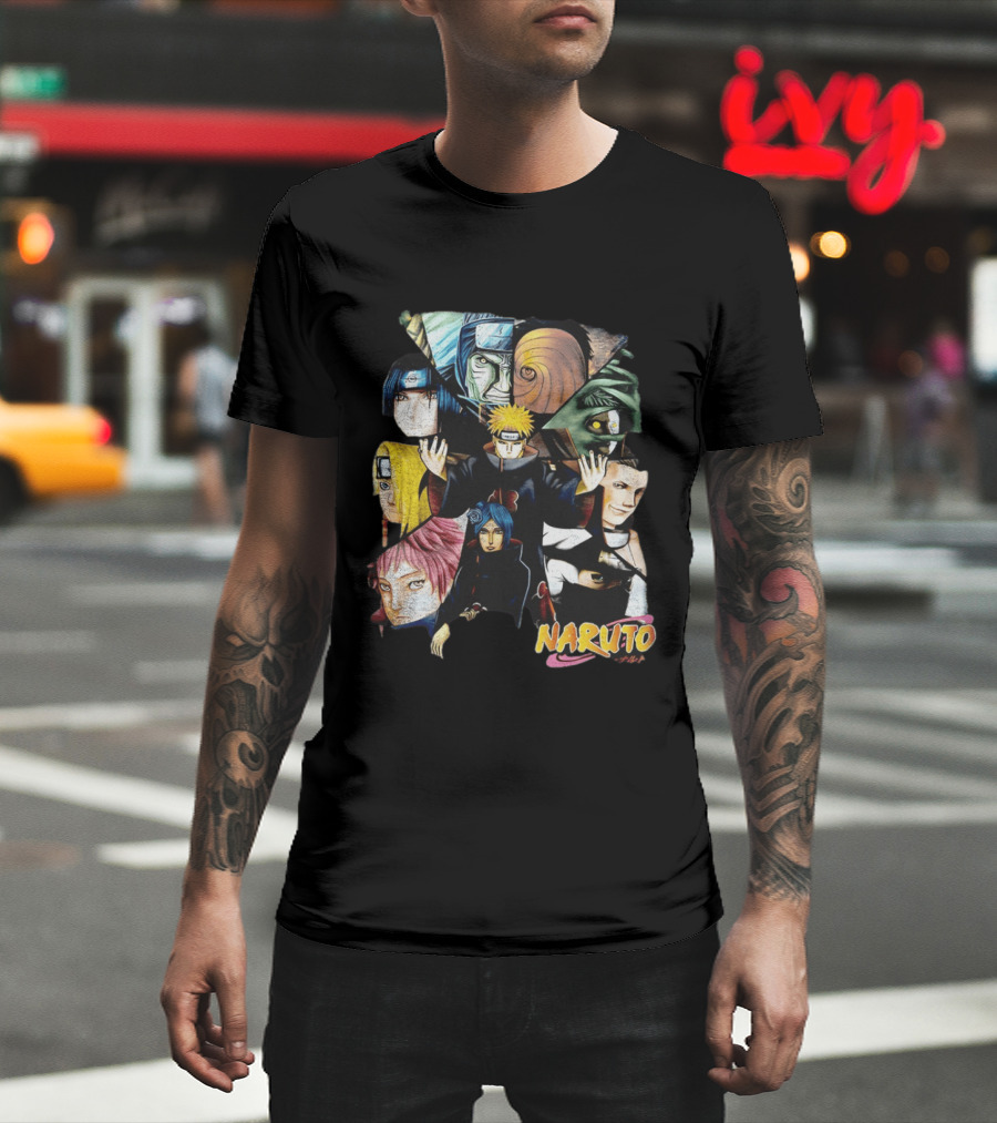 Naruto Akatsuki Collage Characters T-Shirt