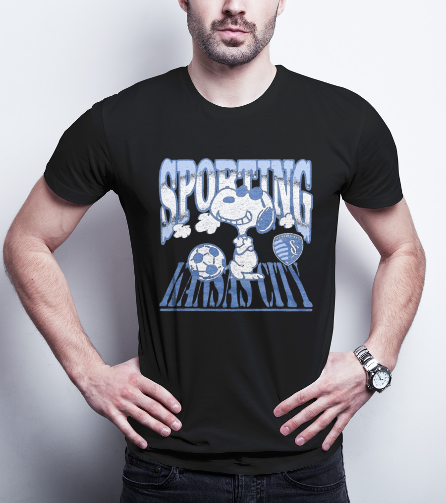 Sporting Kansas City Snoopy Sunglasses Soccer Collaboration T-Shirt