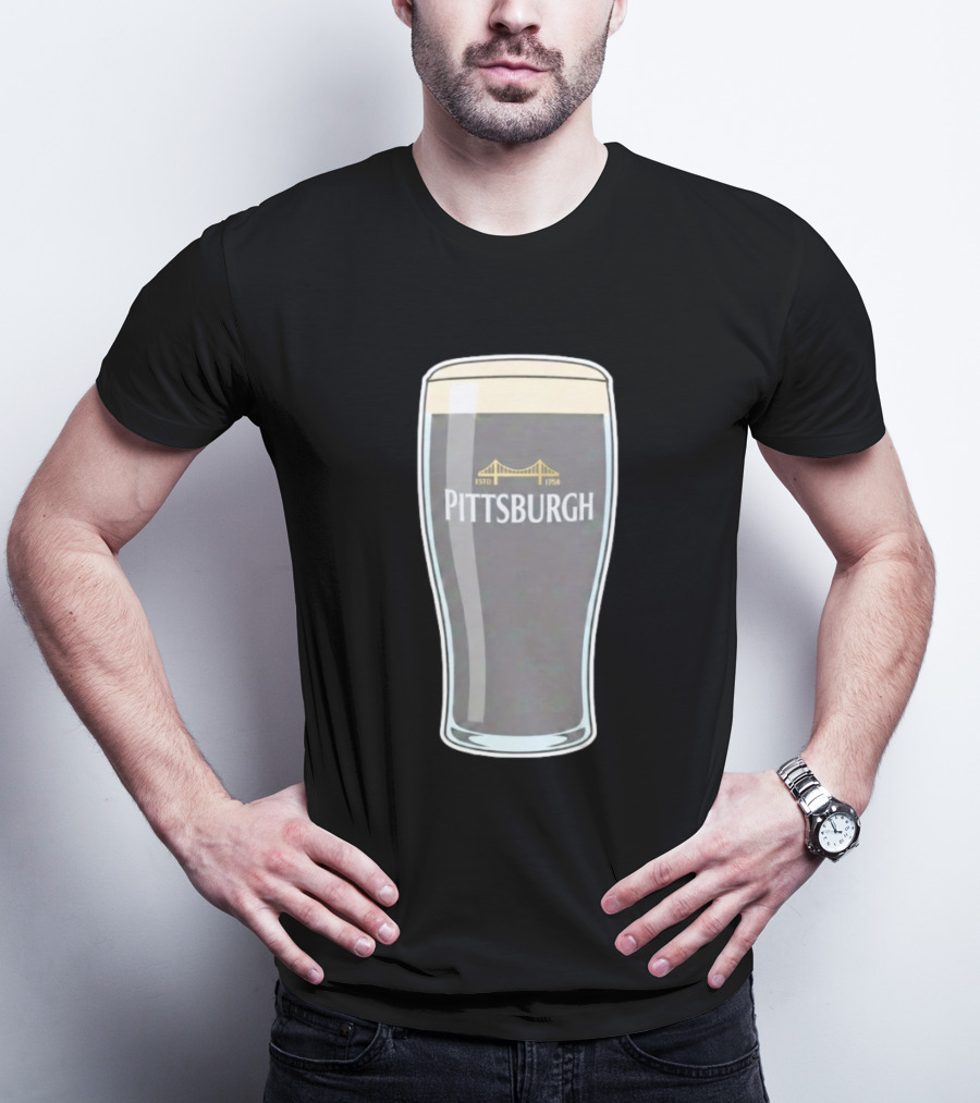 Pittsburgh Stout Beer Estd 1758 Bridge T-Shirt