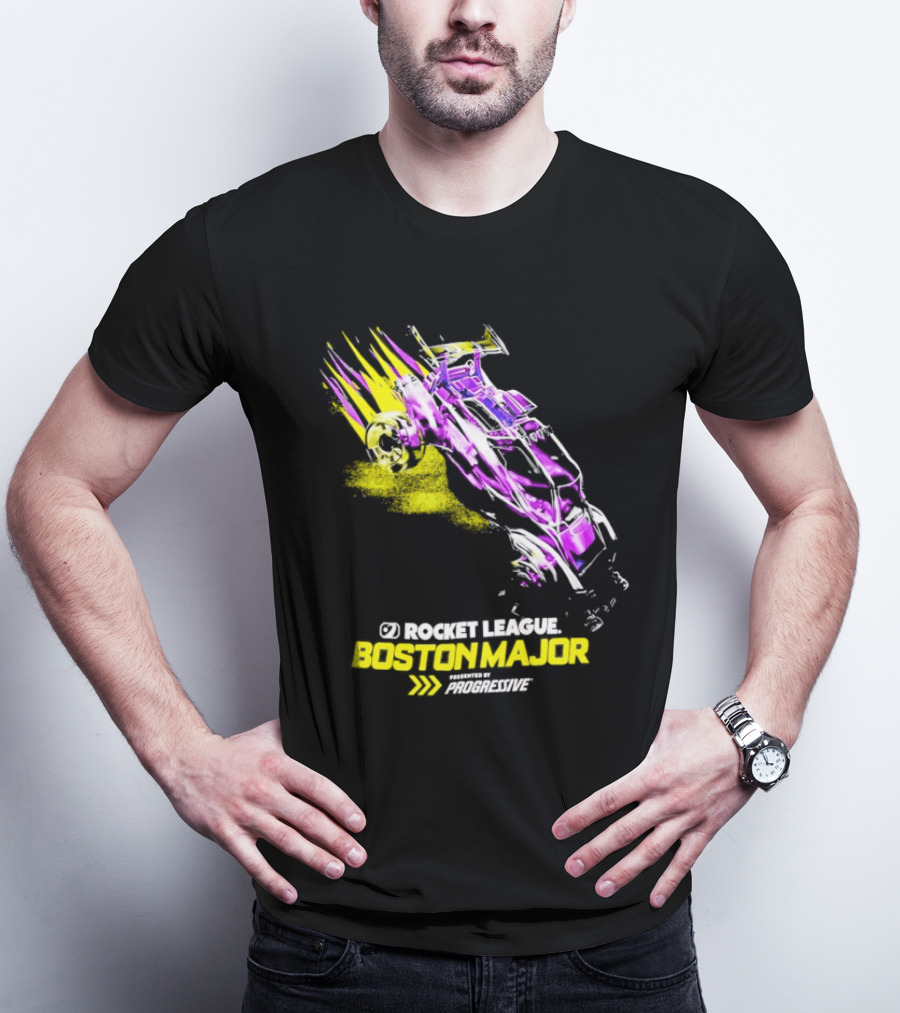 Rocket League Boston Major 2023 Presented By Progressive Colorful Car T-Shirt