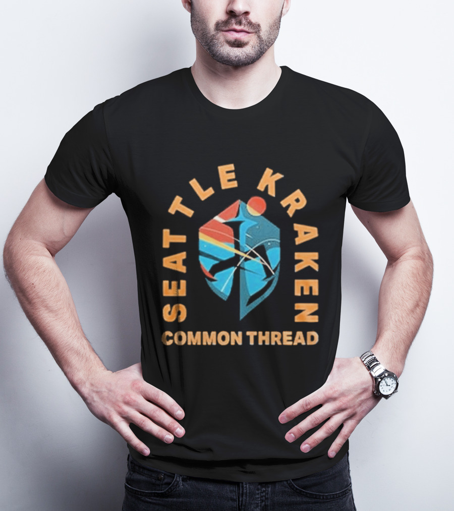 Seattle Kraken Black Hockey History Night 2026 Common Thread T-Shirt