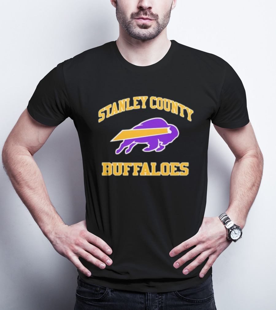Stanley County Buffaloes Purple And Gold T-Shirt