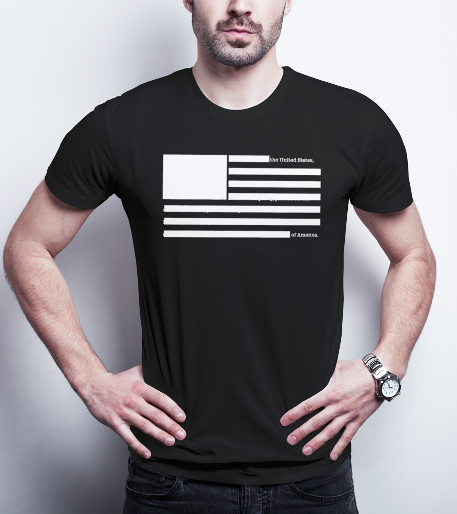 United States Declaration Of Independence Flag T-Shirt