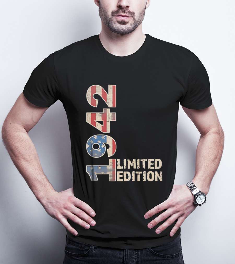 USA 1942 Limited Edition American Flag T-Shirt