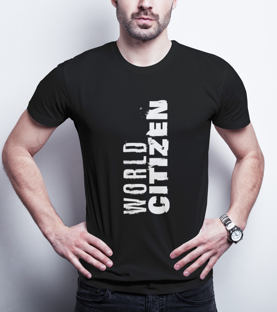 World Citizen Distressed Minimalist T-Shirt